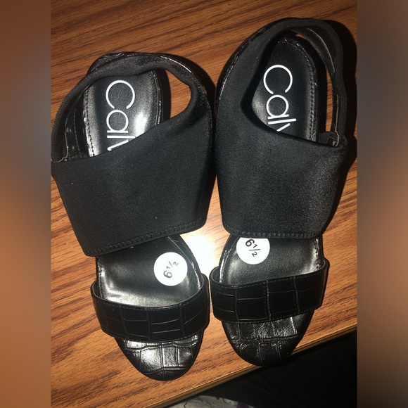 Calvin Klein | Shoes | New Calvin Klein Wedge Sandals | Poshmark